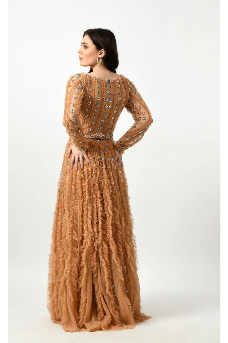 Stardust Symphony Gown – Crystal & Sequin Embellished CF242503105 by F