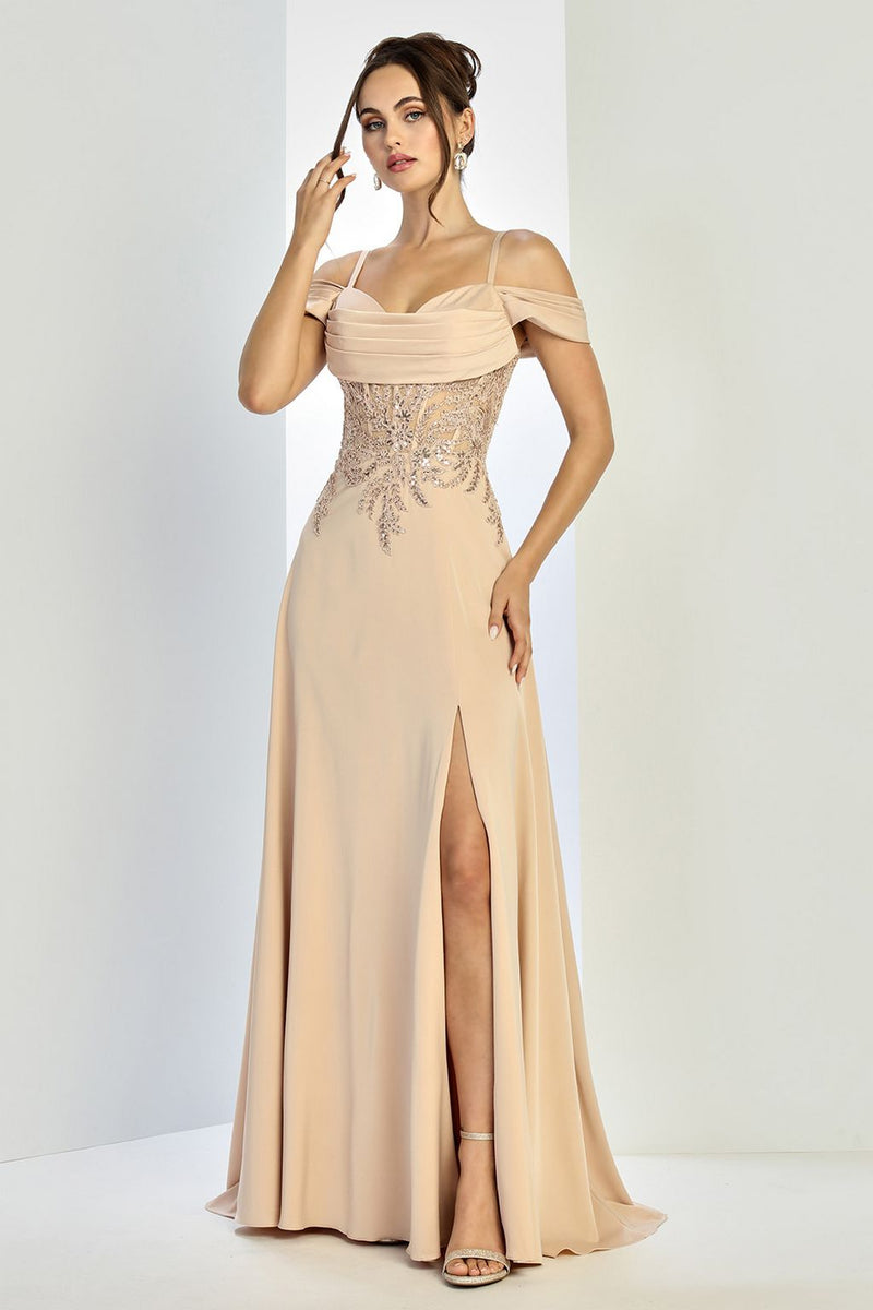 Adora Design 3251 Off Shoulder Pleated Lace Corset Prom Gown | Formal ...