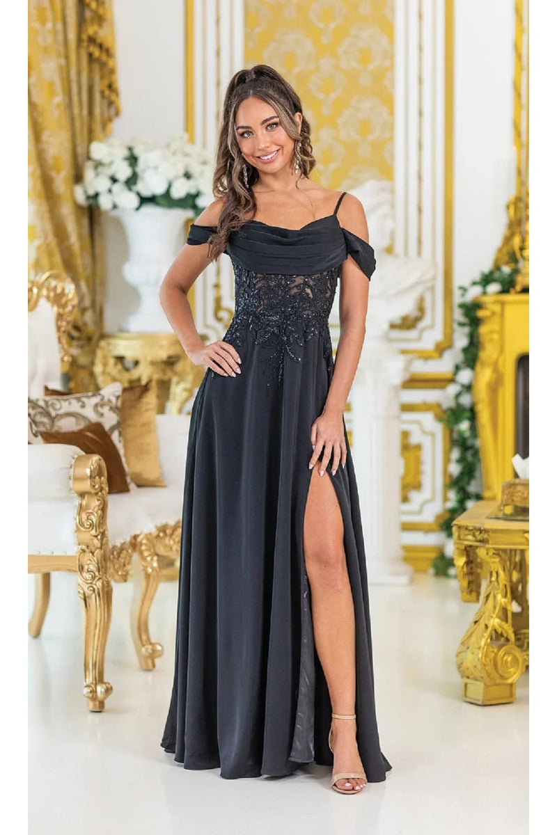 Dancing Queen Dresses DQ-4474 Lace-Corset Long Prom Dress