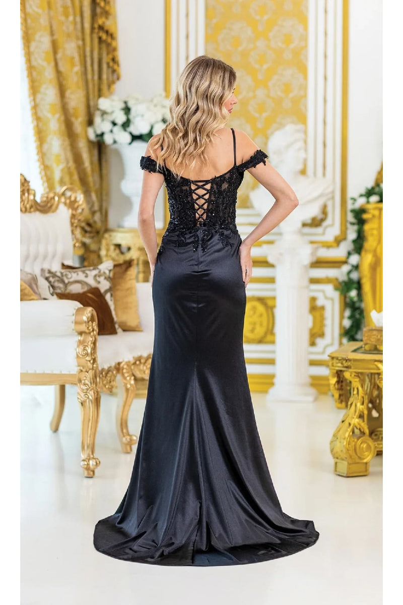 Dancing Queen Dresses DQ-4514 Long Black Prom Dress for Classic Night