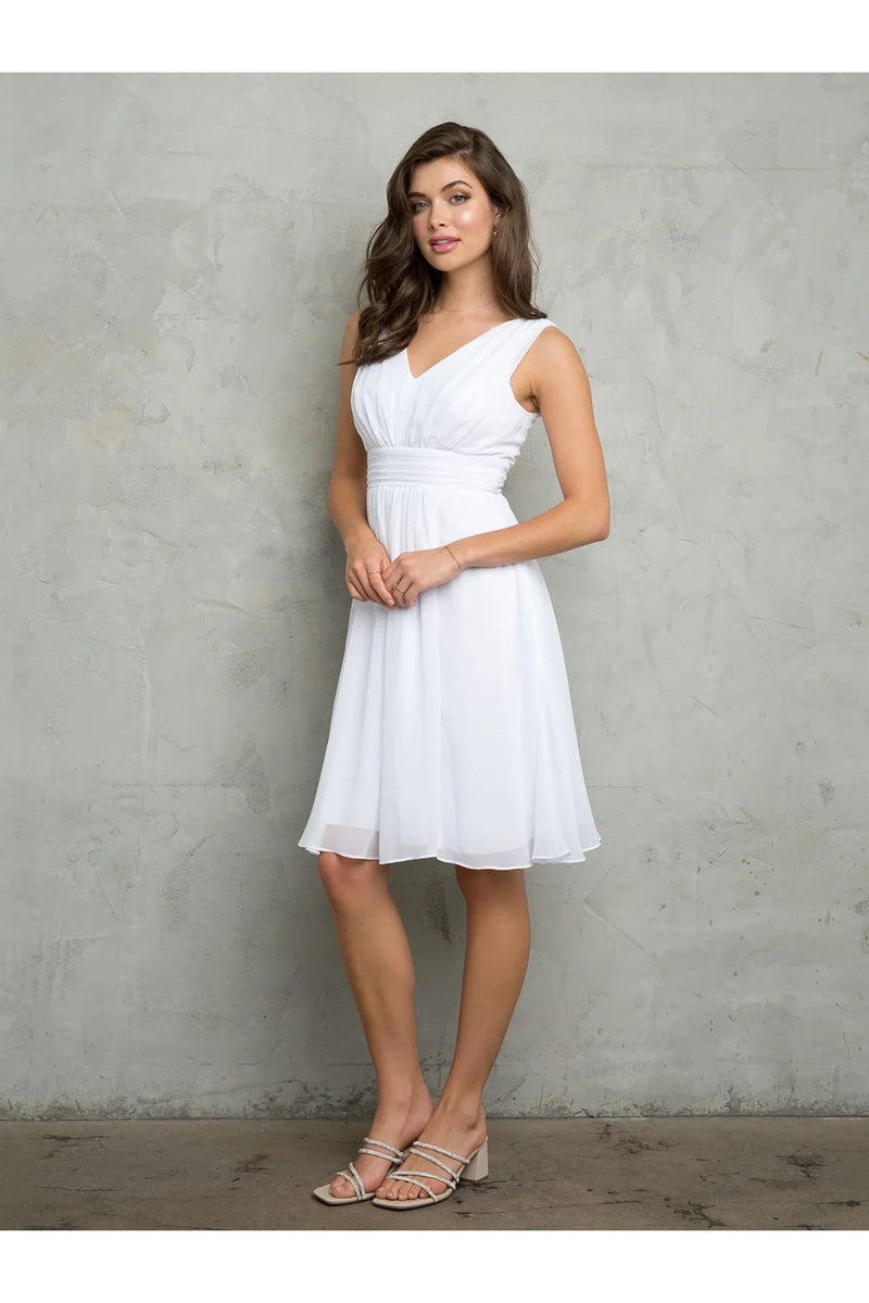 Eva USA 3495 White Graduation Dress | Formal Dress Shops
