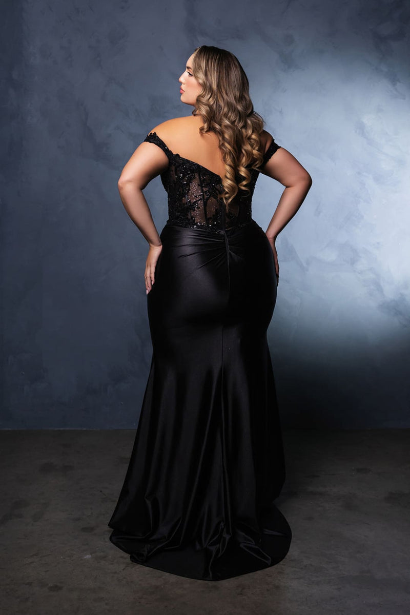 Plus Size Long Evening Gown Maxi Formal Dress for Women By May Queen M