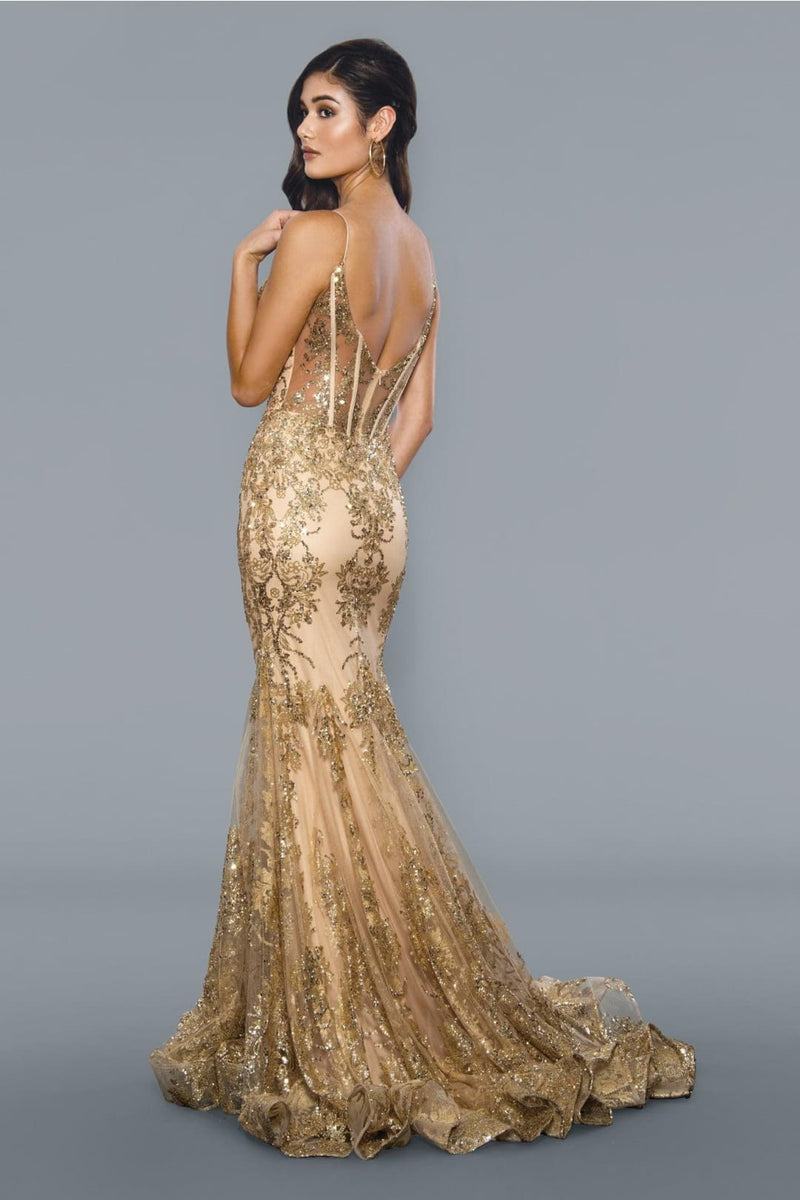 Gold Prom Dress Mermaid Formal Evening Gown Stella Couture 21066