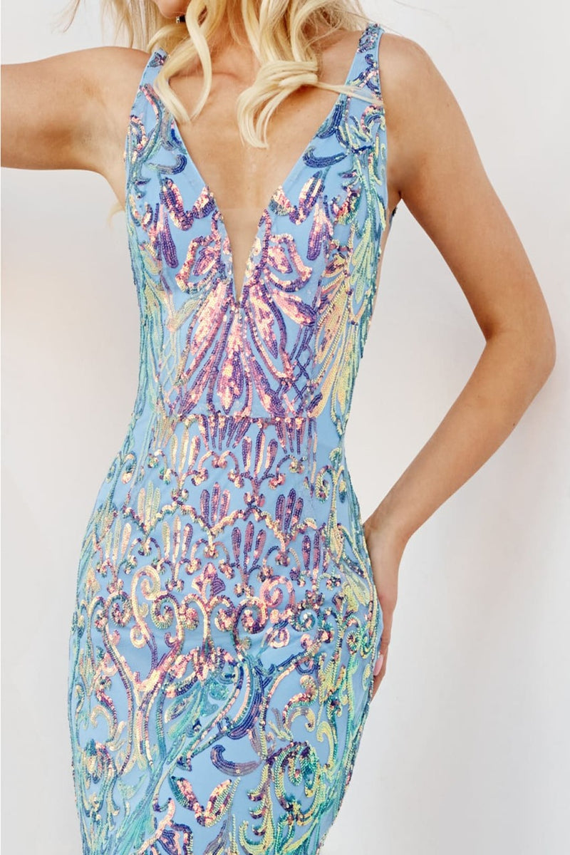 Jovani 08099 Iridescent Prom Evening Gown | Formal Dress Shops