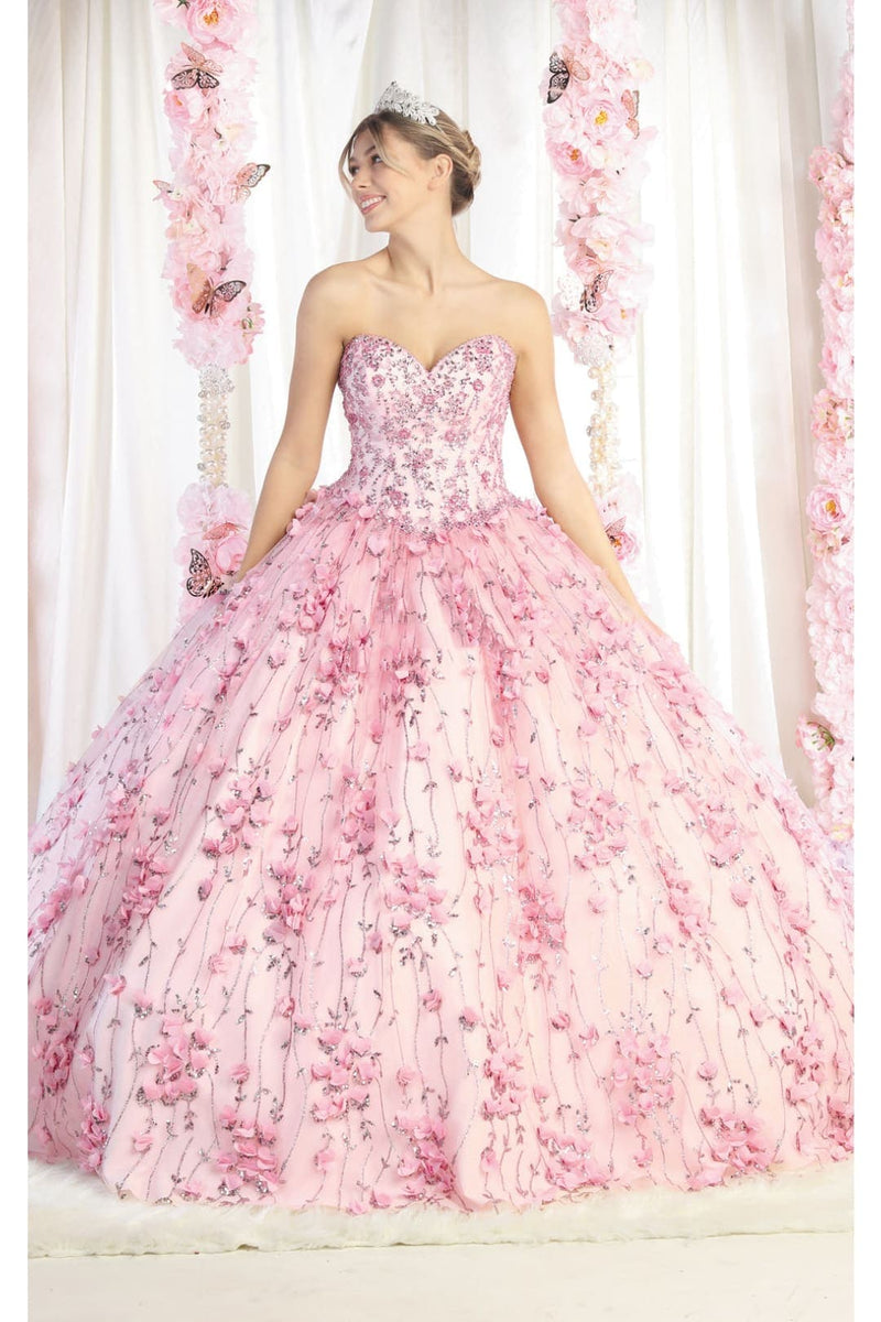 Layla K Floral Corset Quinceanera Ball Gown LK190 | FormalDressShops