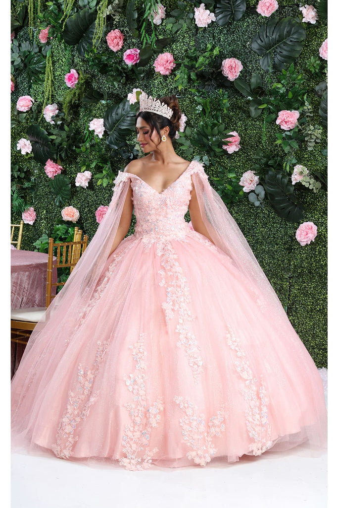 Layla K LK193 3D Floral Applique Quince Ball Gown | Formal Dress Shops