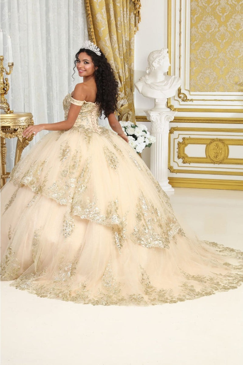 Layla K LK224 Off-Shoulder Quince Ball Gown | Formal Dress Shops