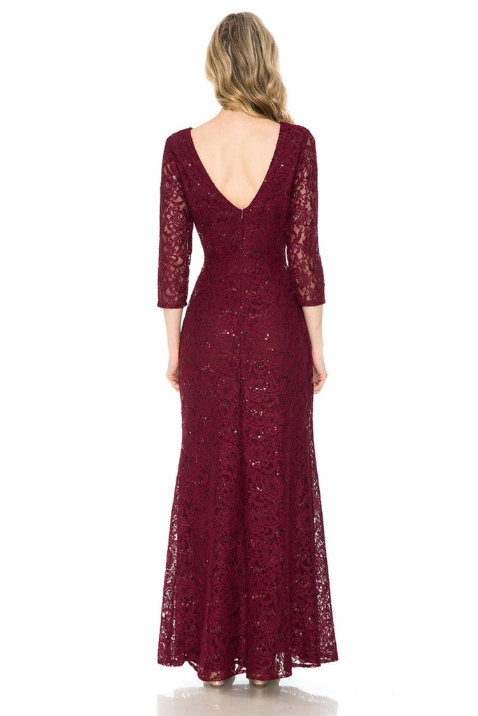 Lenovia Modest 3/4 Sleeve Mother Of Bride Gown 5239 | FormalDressShops