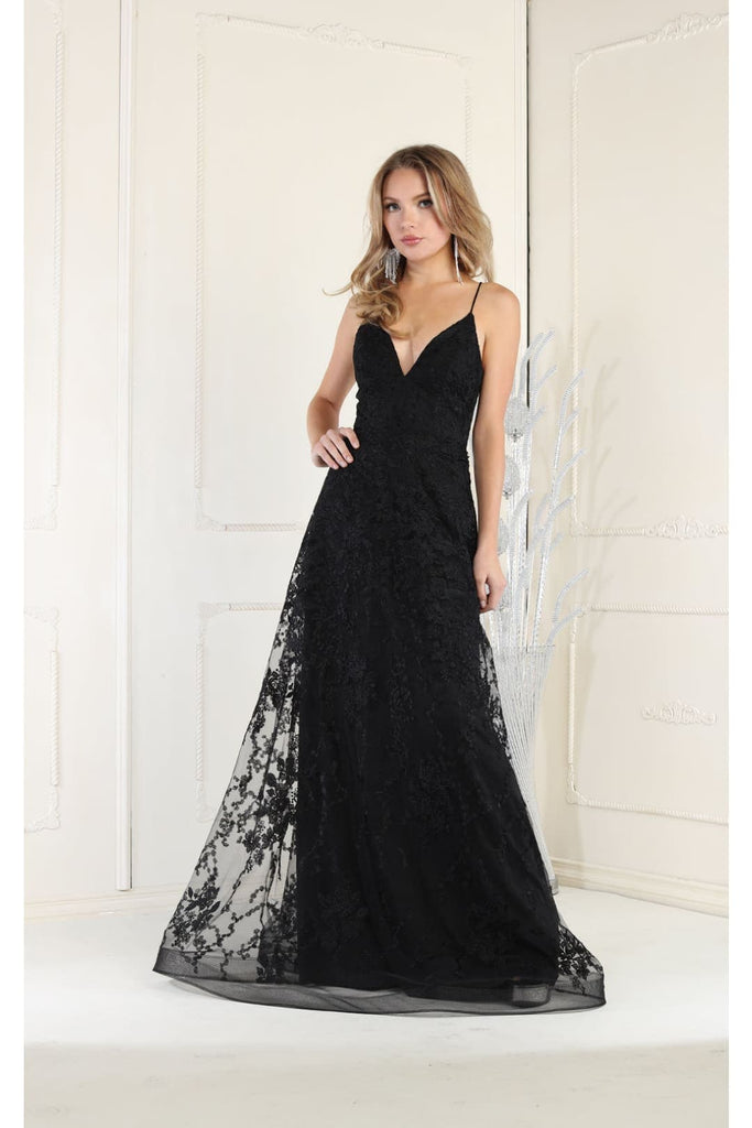 May Queen Floral Pattern Prom Dress MQ1885 | Formal Dress Shops