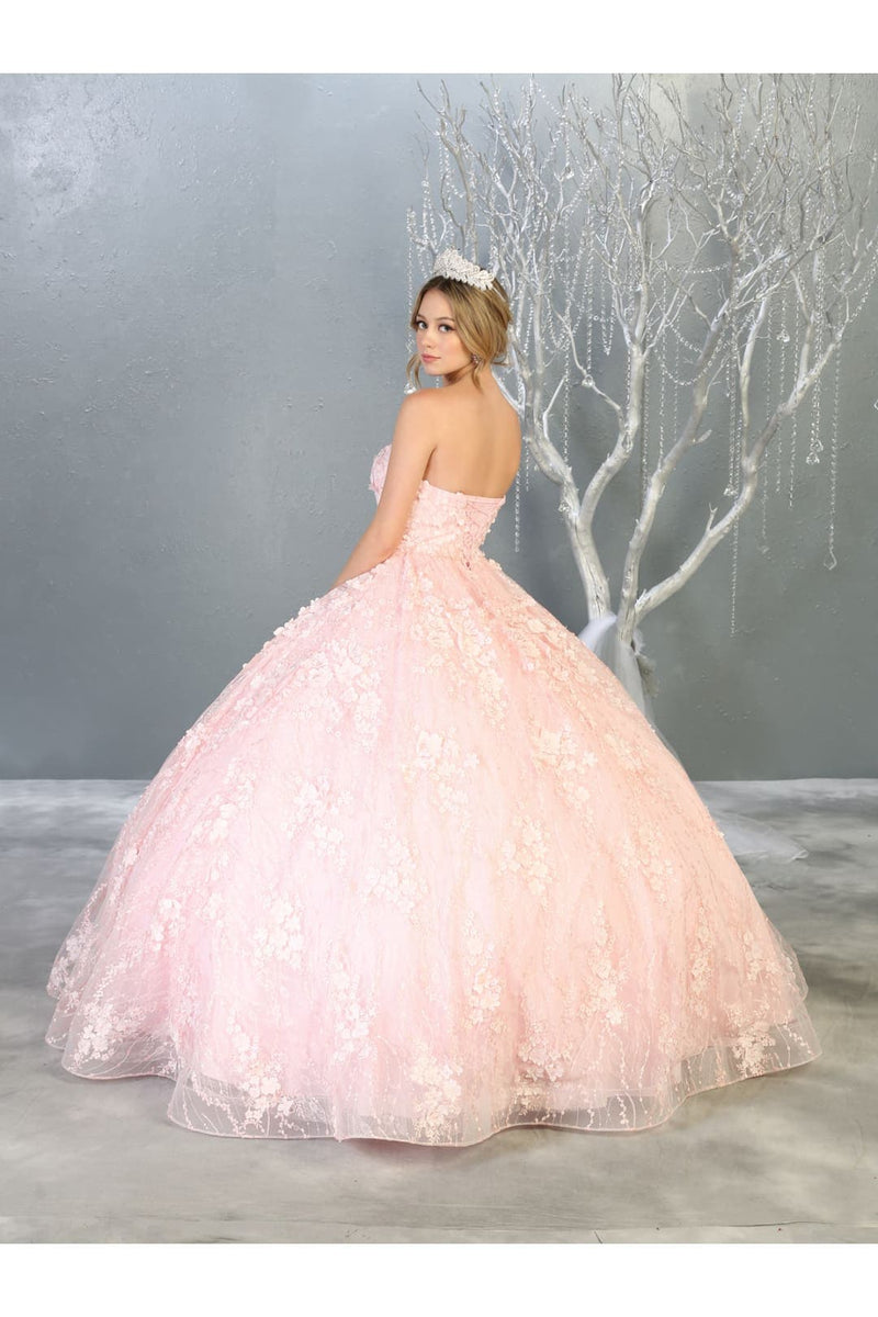 Plus Size Quinceanera Dress Ball Gown Sweetheart Floral Style LK140
