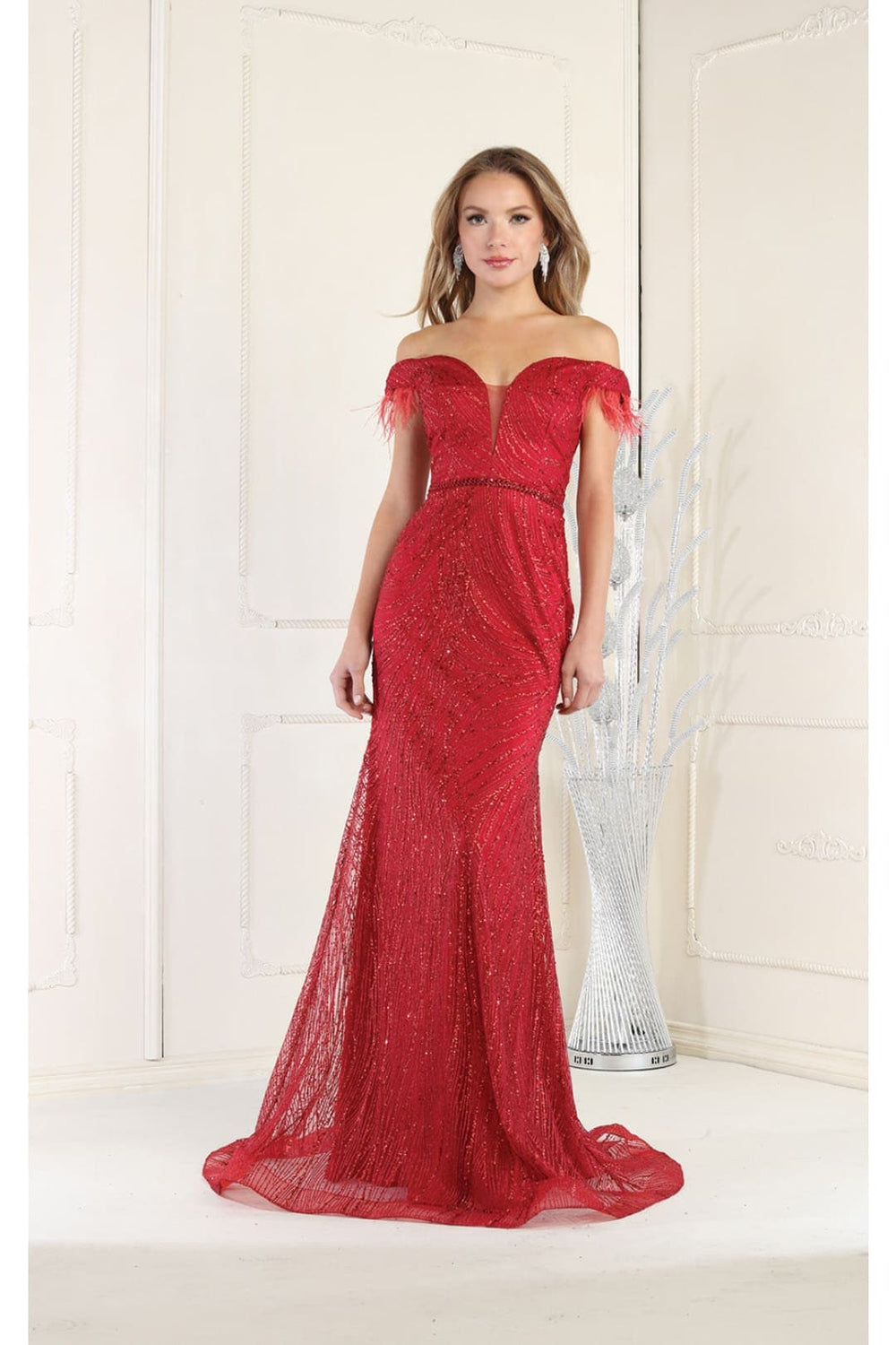 Royal Queen Off Shoulder Mermaid Prom Gown RQ7963 | Formal Dress Shops-New Collection
