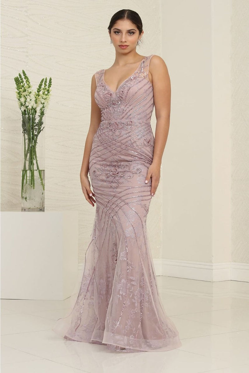 Royal Queen RQ8130 Luxurious Beaded Tiered Gown for Special Occasions