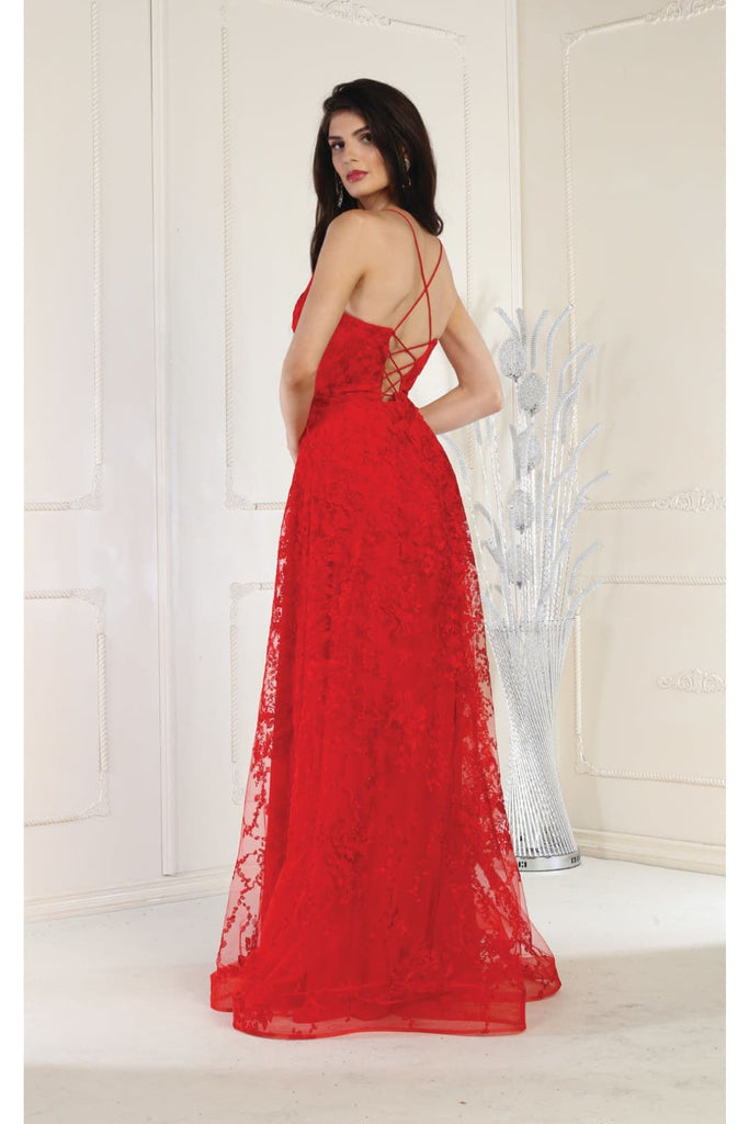 May Queen Floral Pattern Prom Dress MQ1885 | Formal Dress Shops