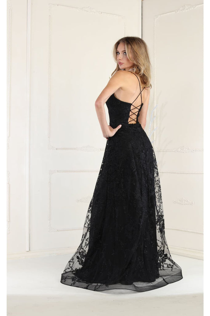 May Queen Floral Pattern Prom Dress MQ1885 | Formal Dress Shops