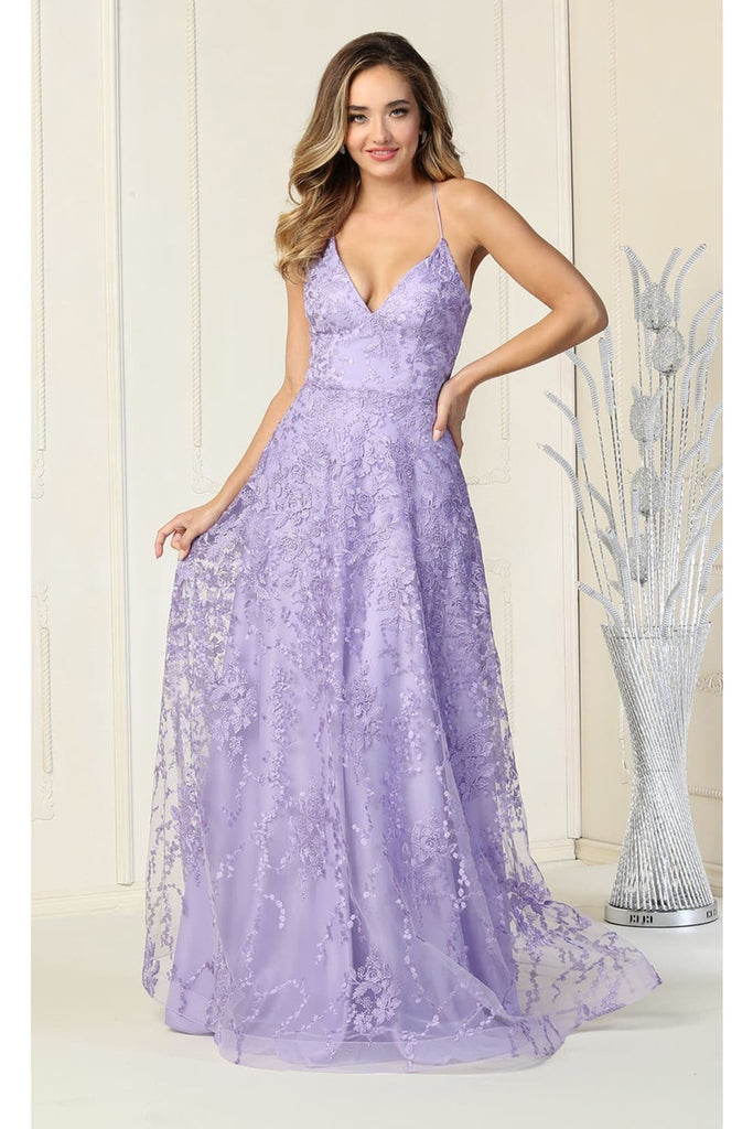 May Queen Floral Pattern Prom Dress MQ1885 | Formal Dress Shops